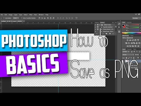 Photoshop Basics | Saving Pictures in PNG Format