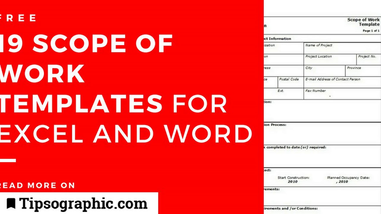 19 Terrific Scope of Work Templates for Excel and Word, Free Download