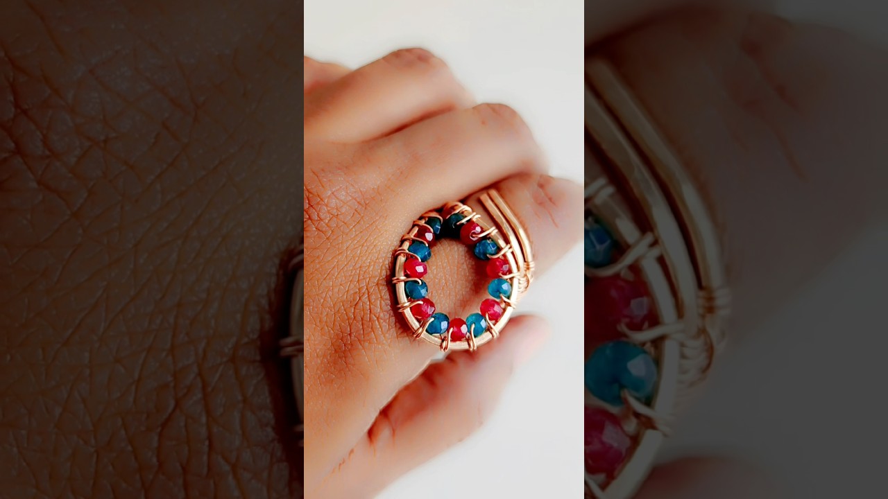 DiY Adjustable Wire Weave Statement Ring Tutorial