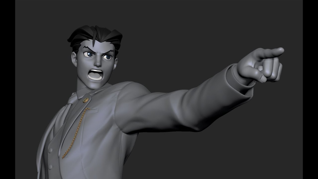 Phoenix Wright: Ace Attorney sculpt timelapse
