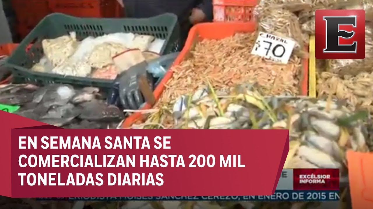 Variedad de productos del mar en la Nueva Viga