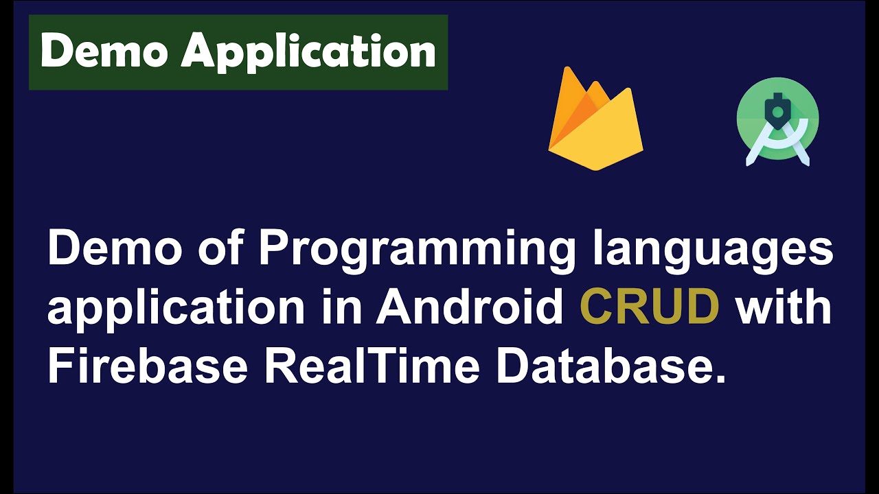 Demo of CRUD operation in android With Firebase Database || App Demo