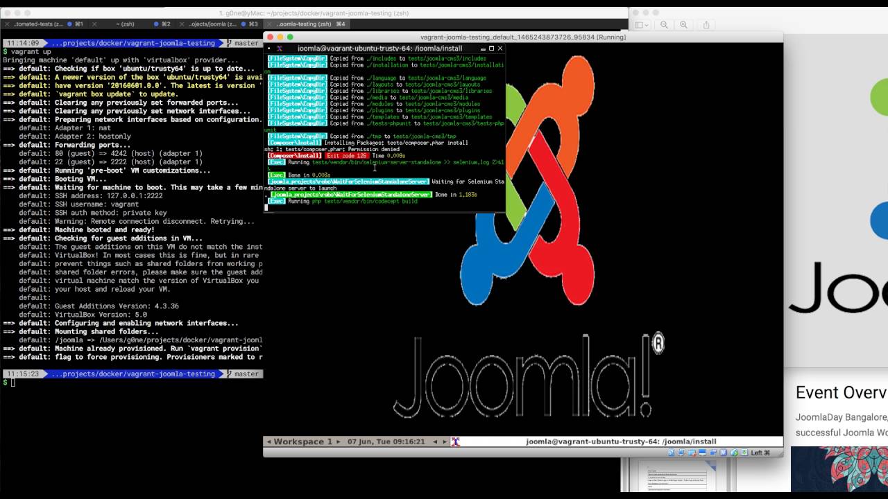 Joomla! Vagrant Codeception tests