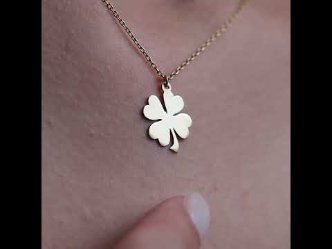Lucky Four Leaf Clover Necklace for Women, Small Clover Necklace, Elegant Gift, Christmas Gift