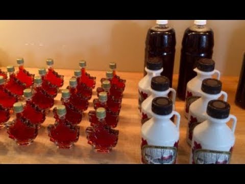filtering and Bottling maple syrup