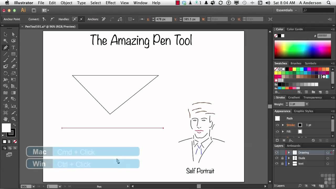 Adobe Illustrator CS6 Tutorial | Pen Tool Basics | InfiniteSkills