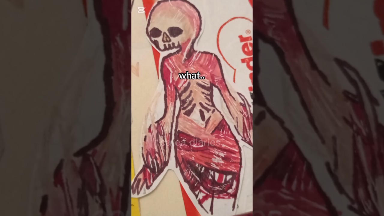 I realized my sketchbook is not normal ✋👹 #sketchbookideas #sketchbooktour #sketchbookart #fyp