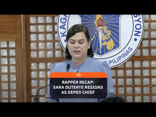 Rappler Recap Sara Duterte Quits Marcos Cabinet