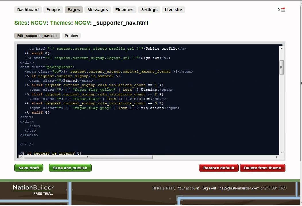 Customizing NationBuilder Sidebars