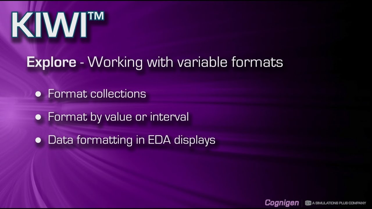 KIWI™ 3 Explore Tutorial - Variable Formats