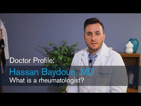 Dr. Baydoun answers a common question. What is a rheumatologist?