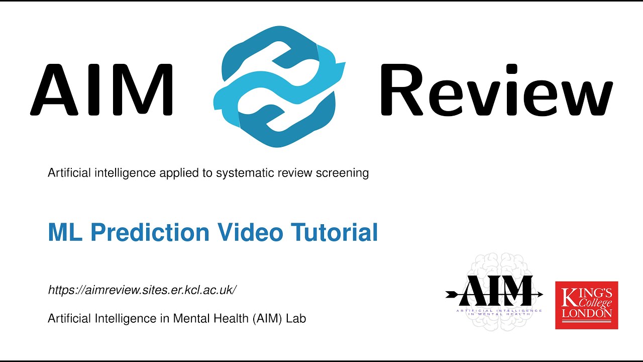 AIM Review Tool: ML Prediction Application Tutorial