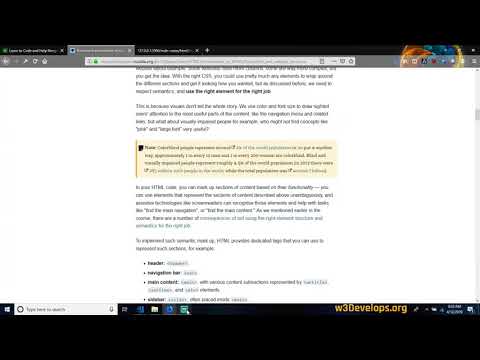 Mozilla Developer Network HTML pt 1
