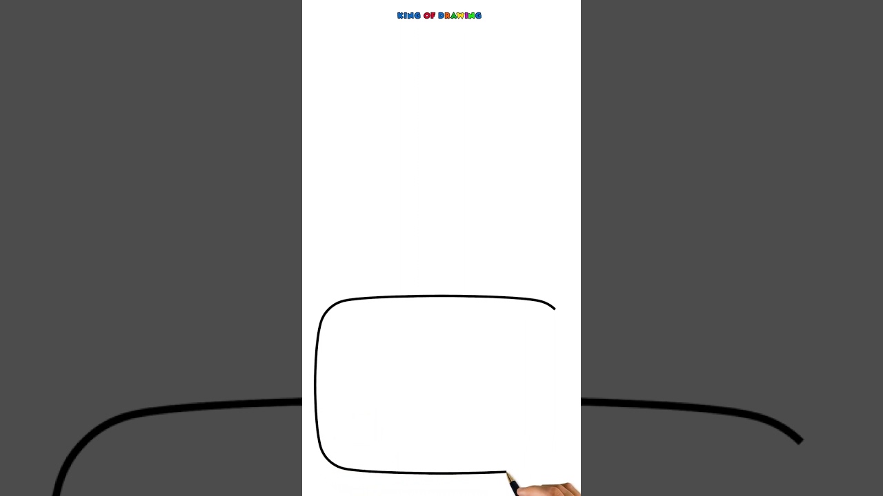 How to Draw YouTube Logo #shorts