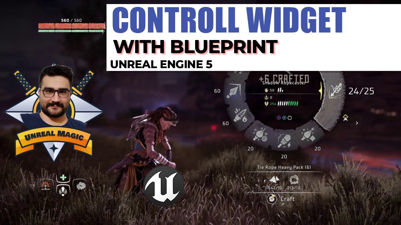 unreal engine 5 beginner control widget in bluprint with widget blueprint class
