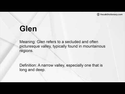 Glen Meaning