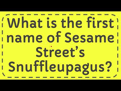 What is the first name of Sesame Street’s Snuffleupagus? Answer
