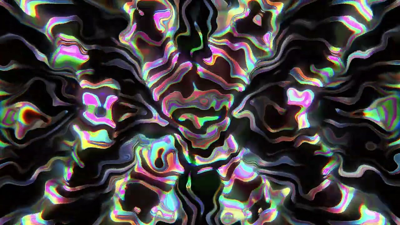 Holographic Abstract Waves Background 4K