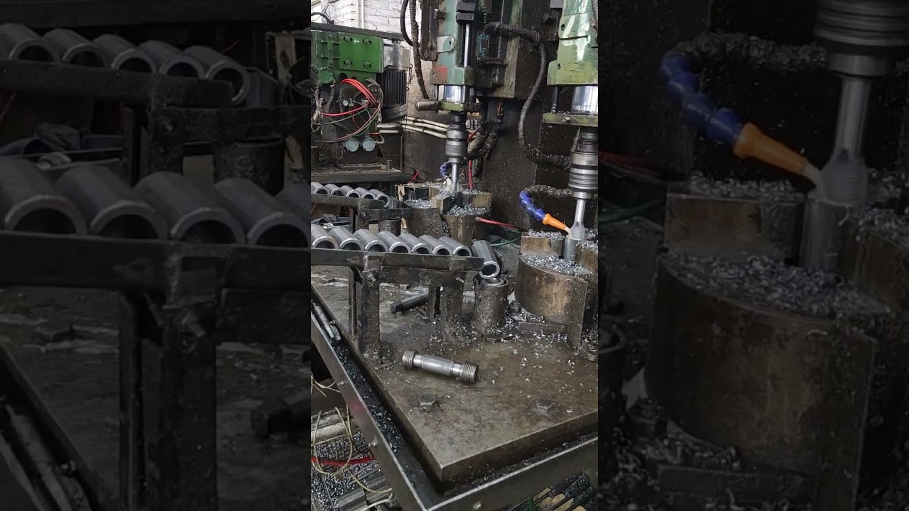 Steel rebar coupler processing line