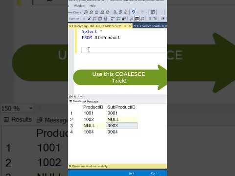 SQL Trick Using COALESCE function #sqltricks #sqltips