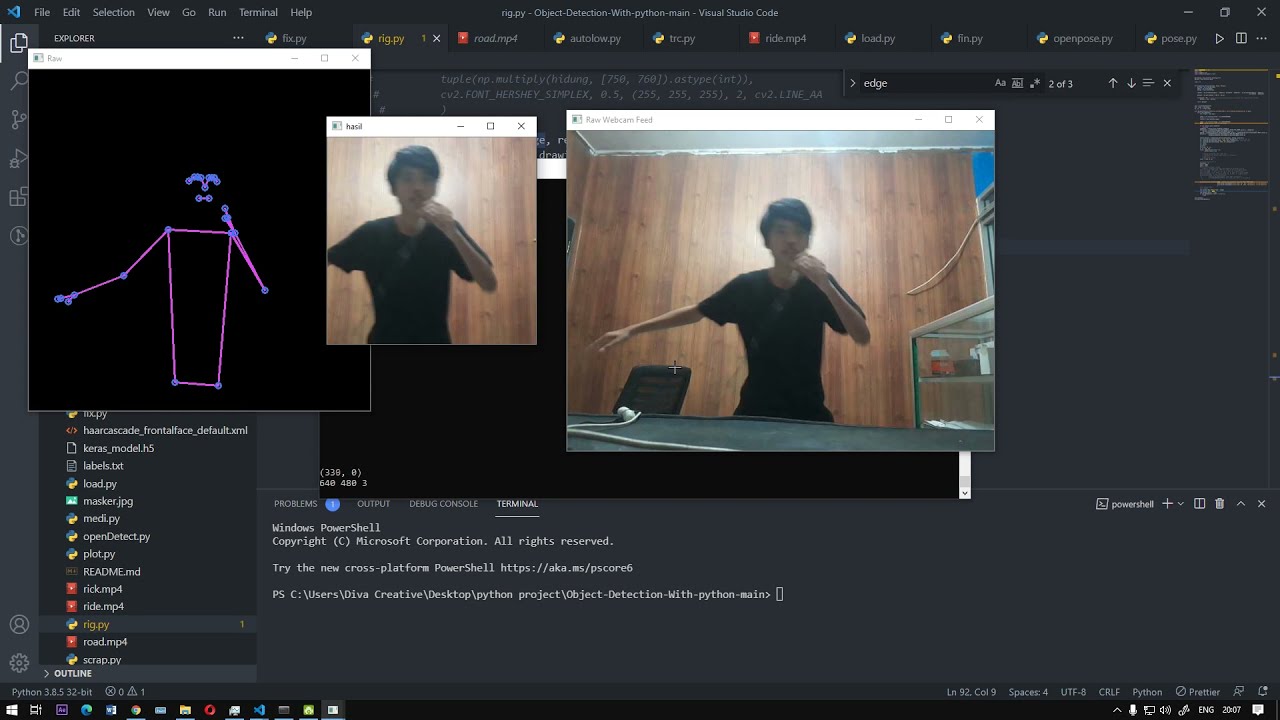locked on stabilization effect using python and opencv | python tutorial #18