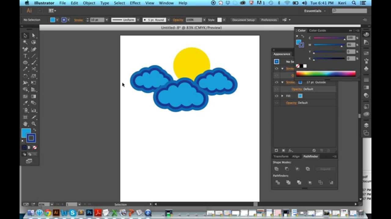 Create a Cloud in Adobe Illustrator - How to Create Vector Clouds