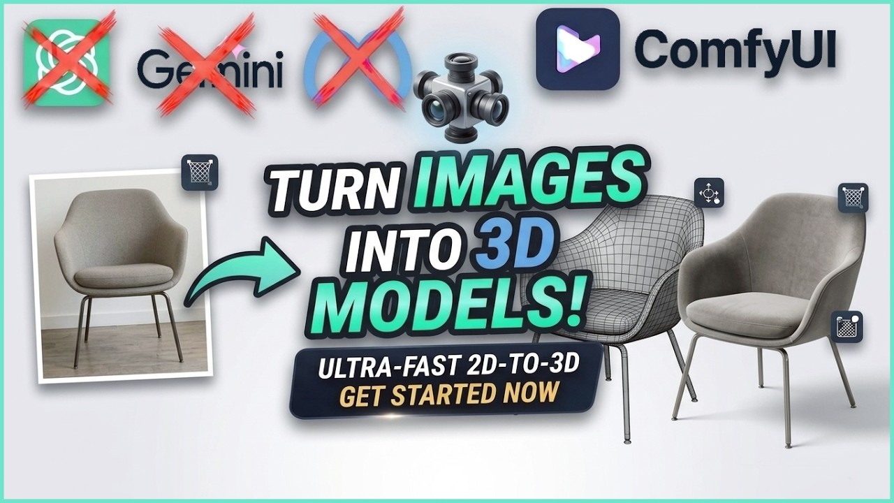 ComfyUI Tutorial | Turn Any Image into a 3D Model in Seconds