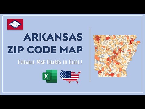 Arkansas Zip Code Map in Excel - Zip Codes List and Population Map
