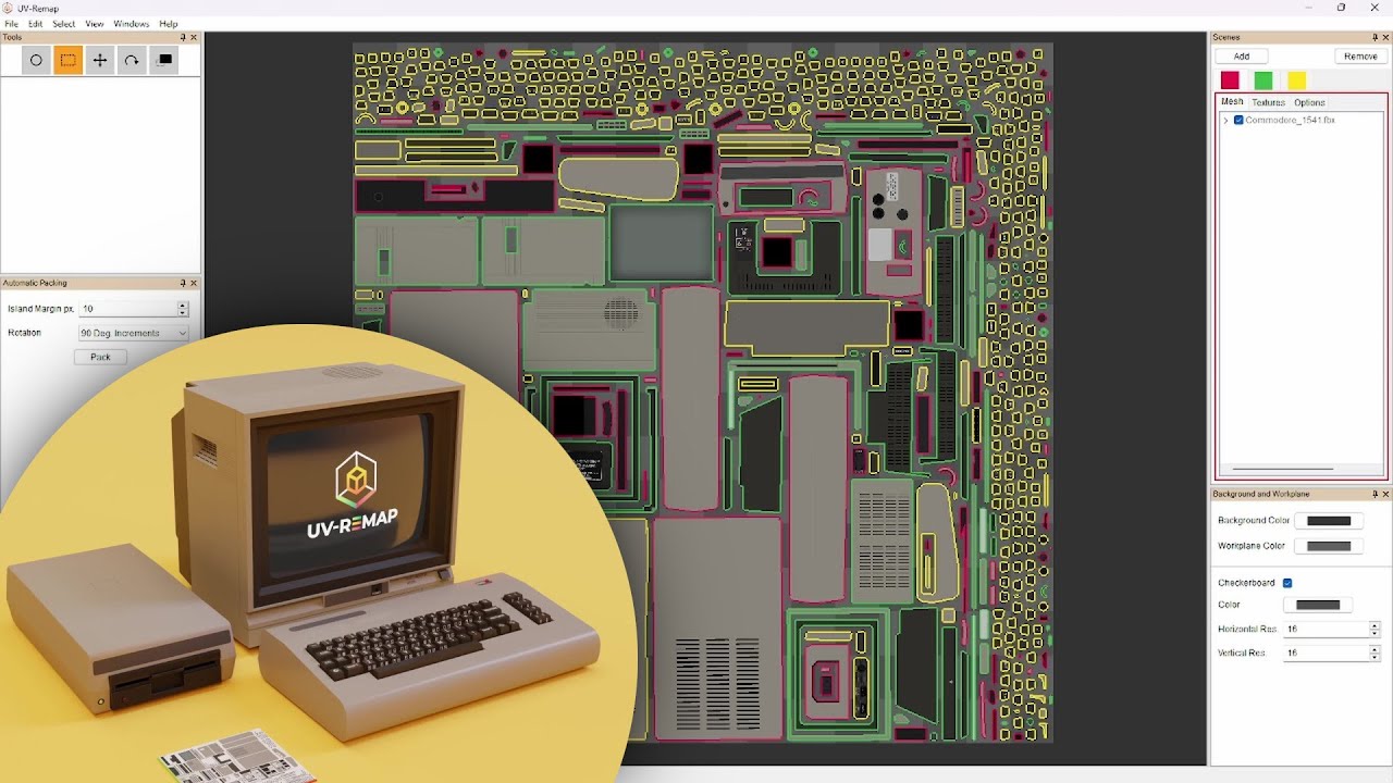 How to Merge UV Maps and Texture Sets with UV-Remap