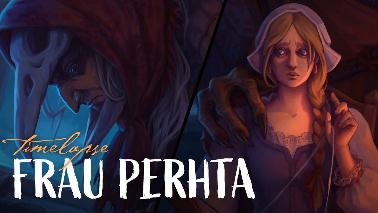 Making of Frau Perhta | Painting timelapse