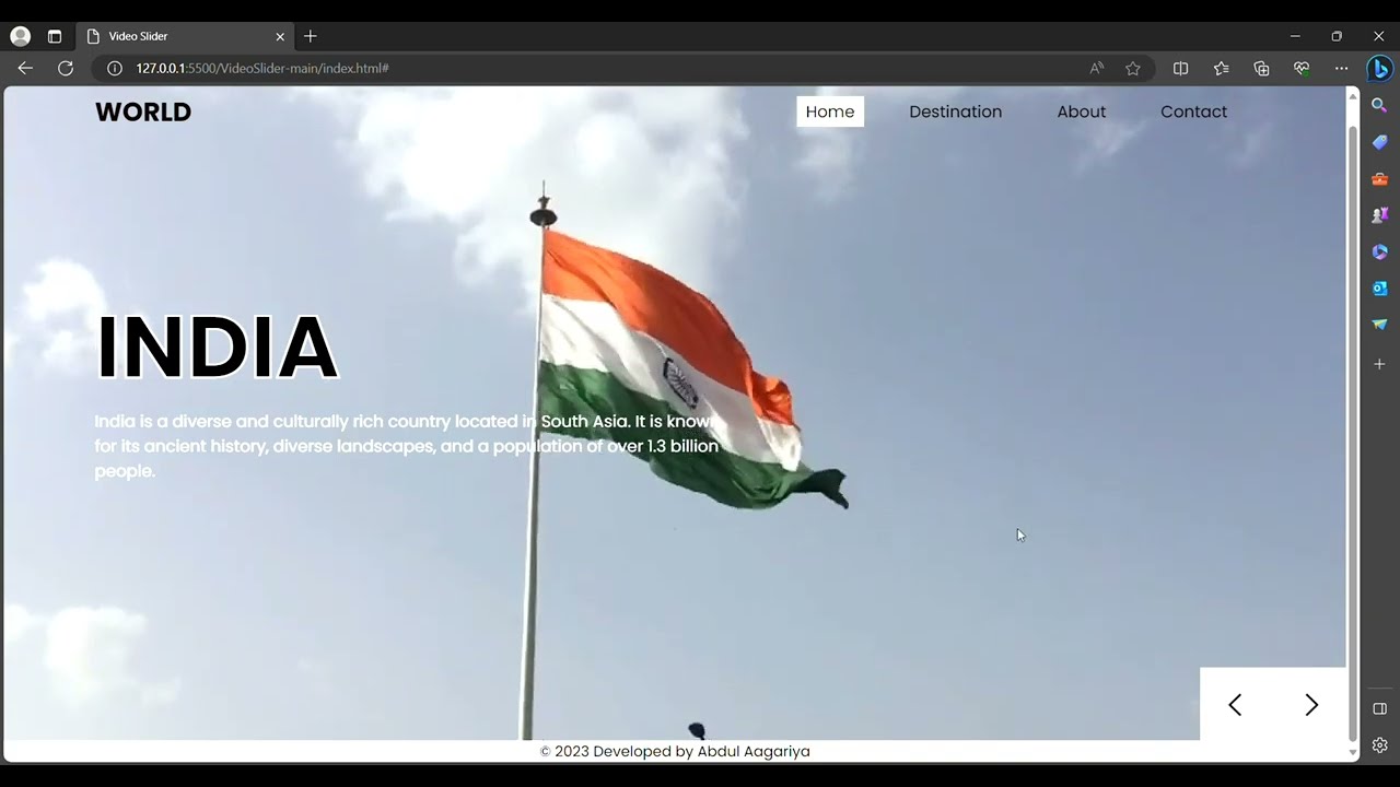 Spectacular Website Video Slider with HTML, CSS, and JavaScript