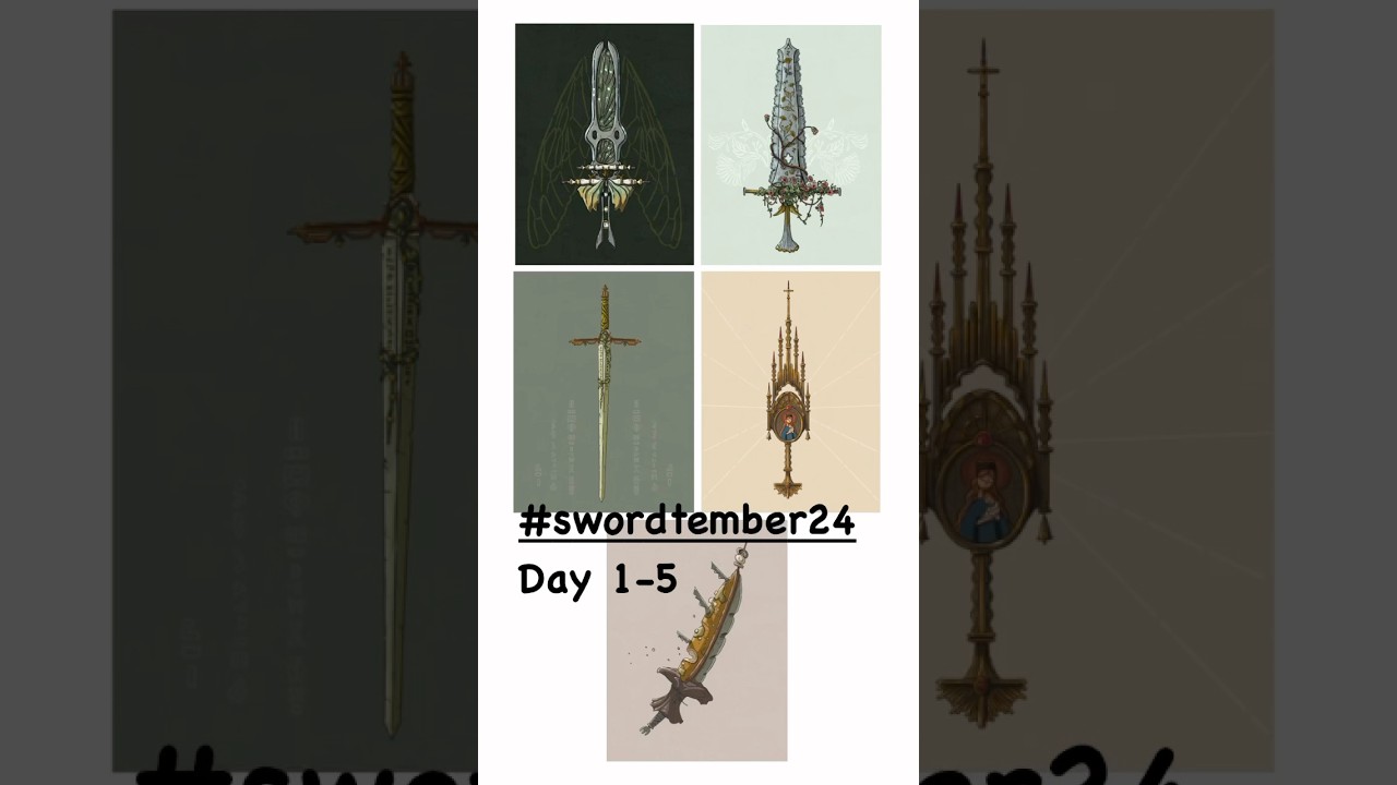 Day 1-5 #swordtember #swordtember2024 #art #procreateart #sword