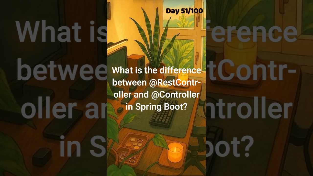 Day 51/100: Difference b/w RestControlller & Controller in springboot? #100dayschallenge #java #job