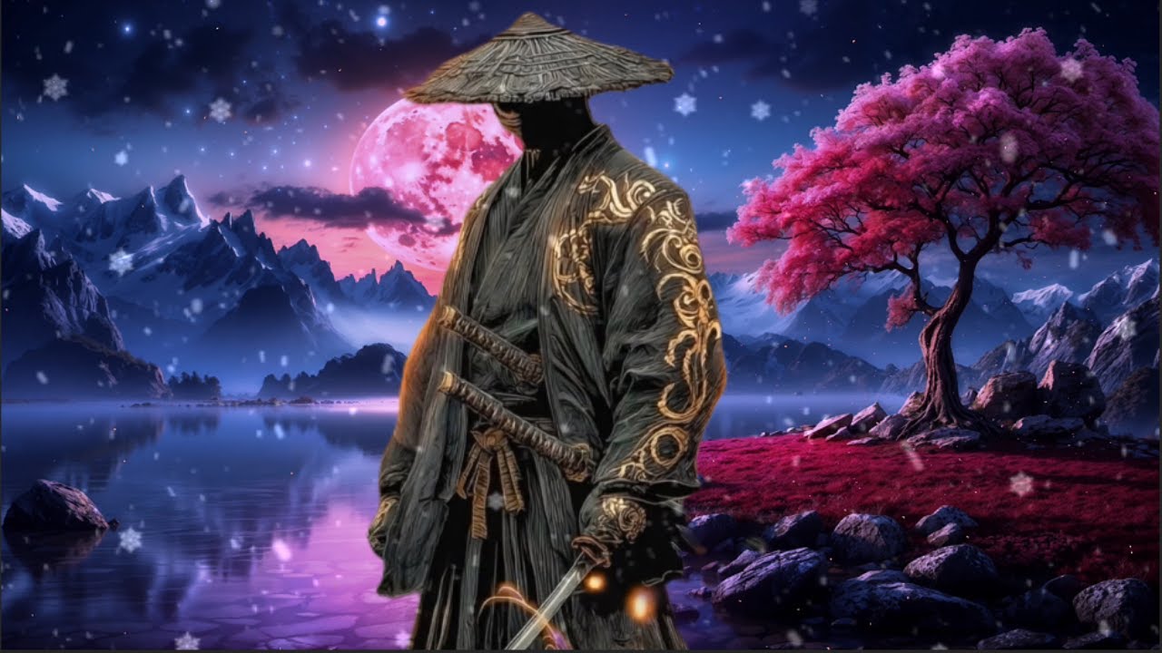Samurai Under the Moonlight 🌕 | Relaxing 4K Live Wallpaper Loop