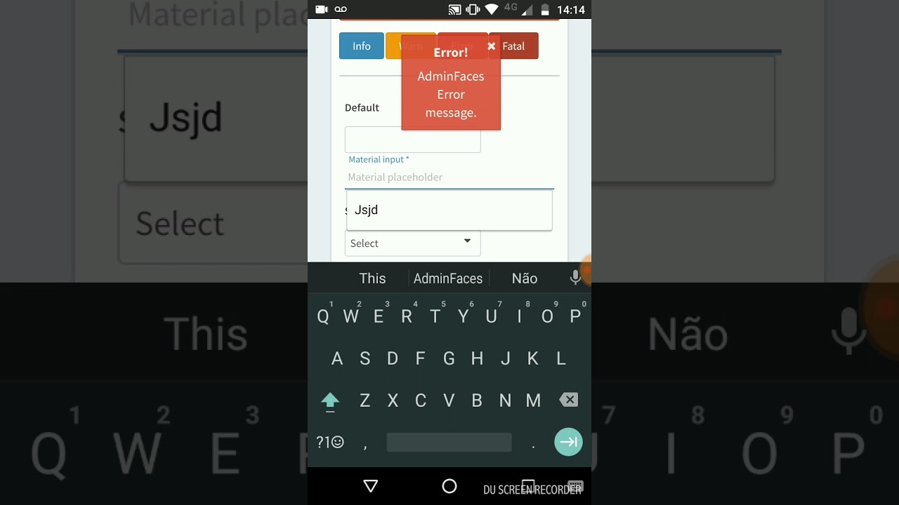 AdminFaces mobile experience