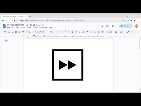 How to Insert the BLACK RIGHT-POINTING DOUBLE TRIANGLE Symbol in Google Docs