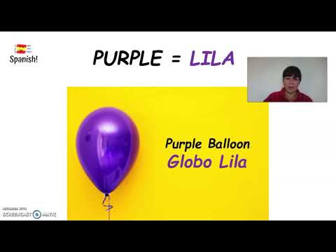 Colours in Spanish - Let's learn things that are 'LILA' - purple