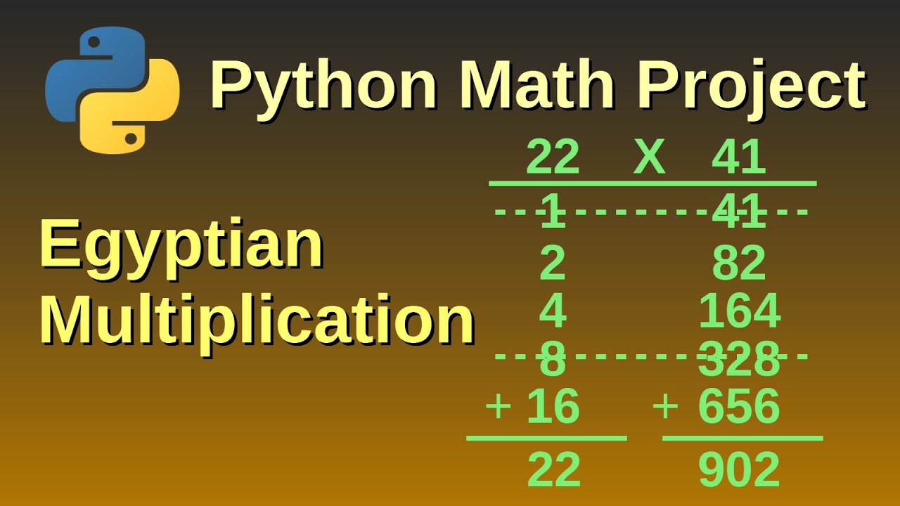Egyptian multiplication - Python Mathematics Project 12
