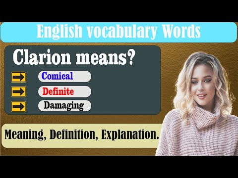 What does Clarion mean? | What is Clarion ? | Clarion meaning in English | English Grammar