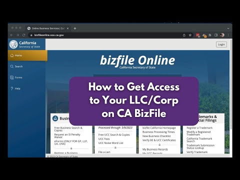 CA BizFile Access - How to Request Access if Someone Else Created Your LLC/Corp | WALKTHROUGH
