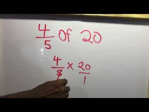 Fraction: 4/5 of 20 Solved Easily