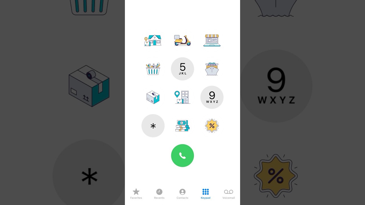 Delivery icons in phone keyboard #design #vector #procreate #illustrator #icons