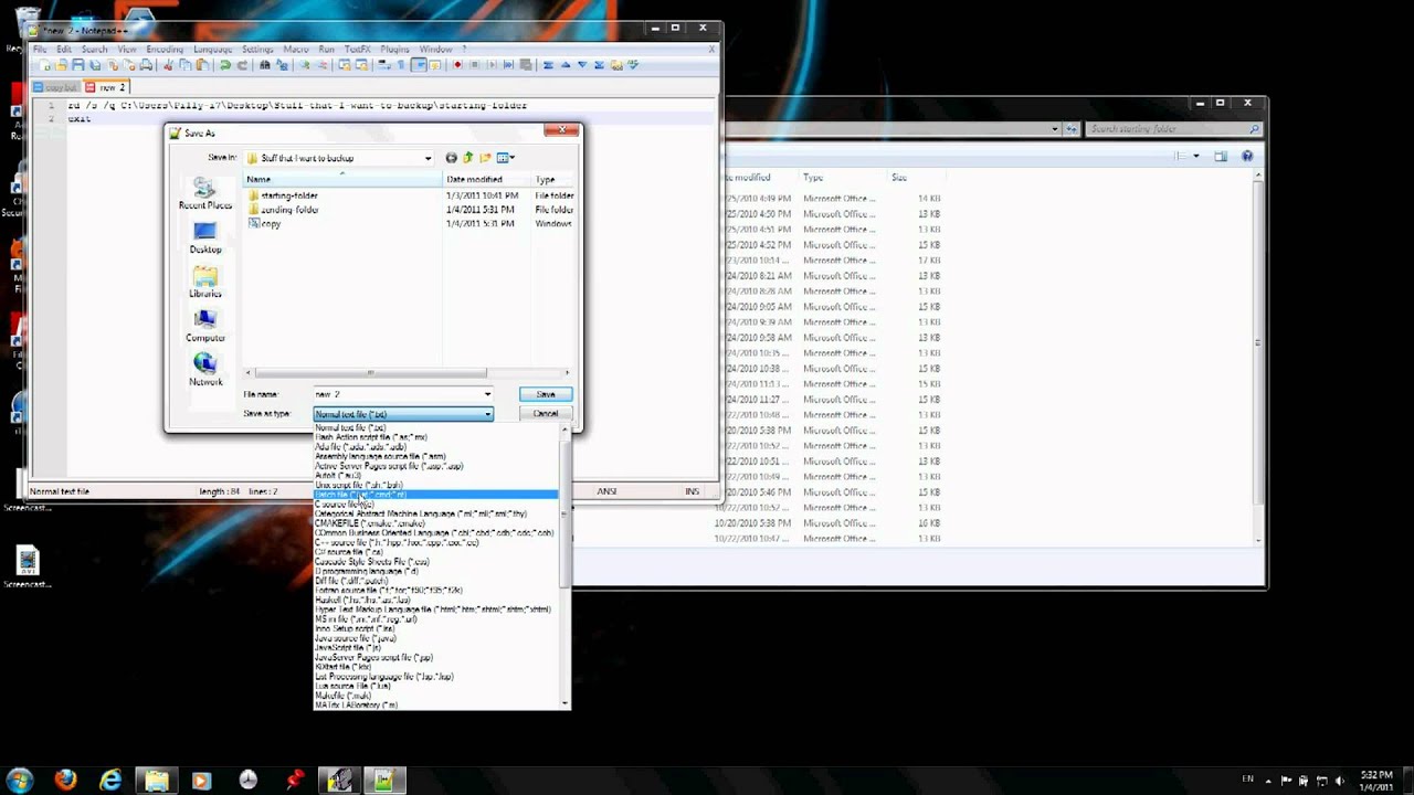 Tutorial: How to use Windows Batch Files to Create Your Own Backup Program