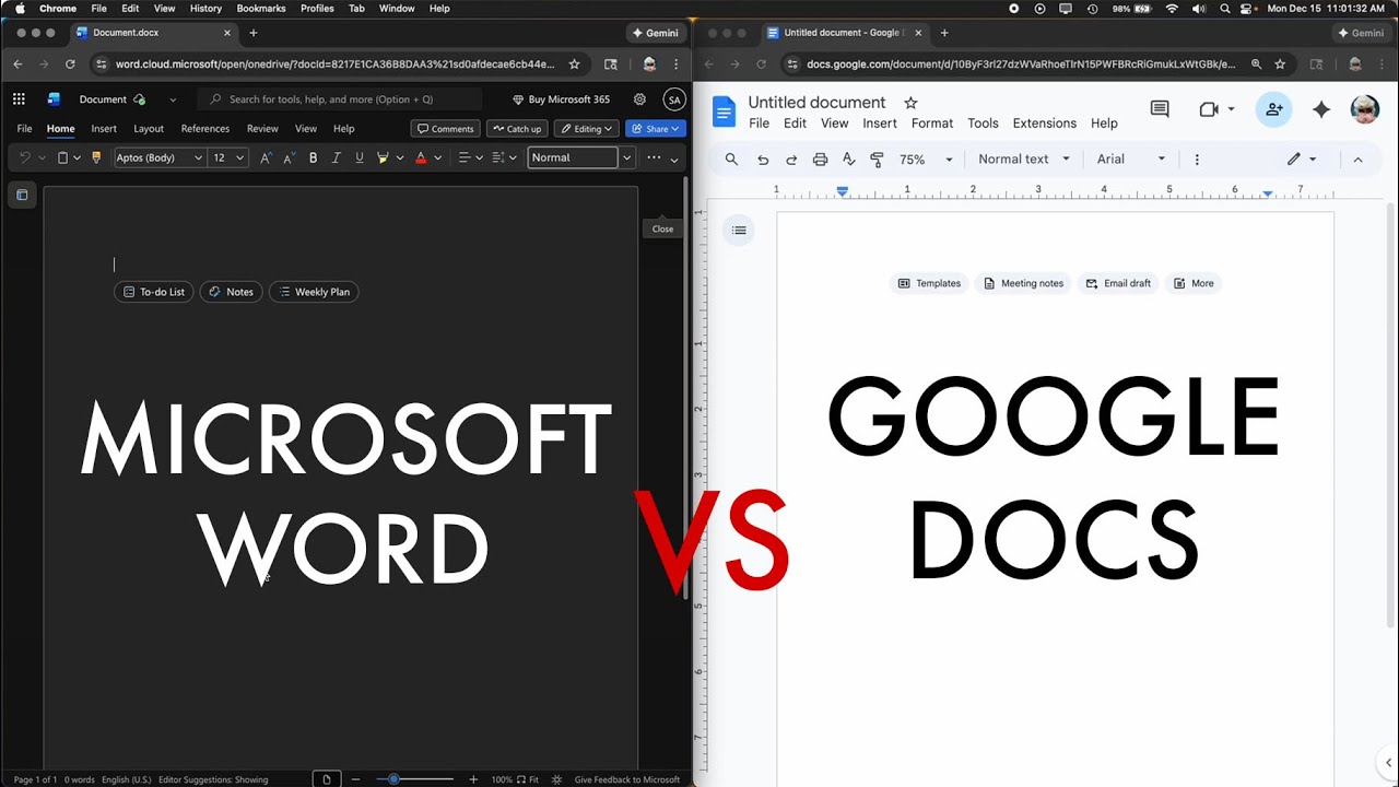Microsoft Word Vs Google Docs In 2025! (Which Is Better?) (Review)