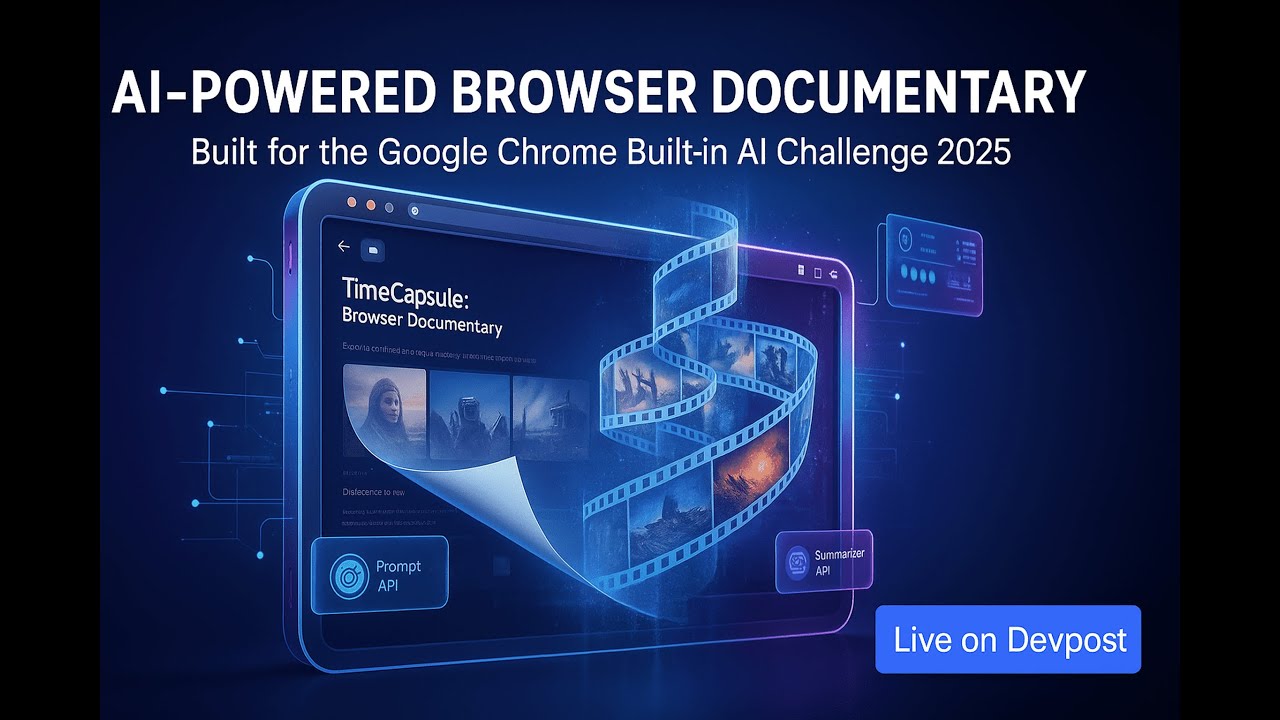 TimeCapsule: Webpages → Mini Docs ∣ Google Chrome Built-in AI Challenge 2025 (Devpost)