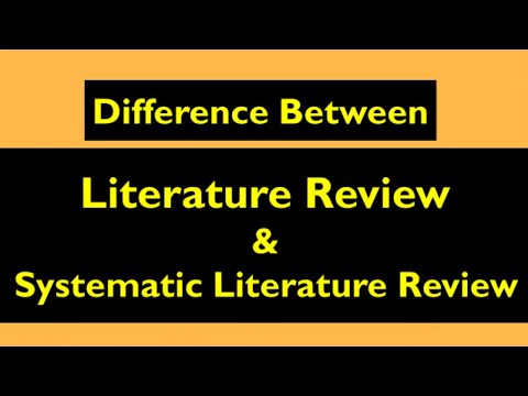 Difference between Literature Review and Systematic Literature Review || Explained with Examples ||