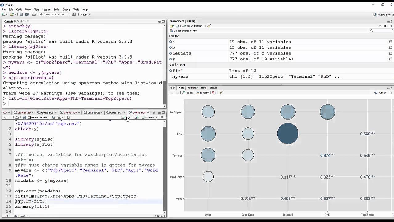 Correlation Matrix & Coefficient Plot