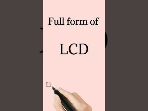 LCD (full form) basic info #LCD #LCDfullform #shorts