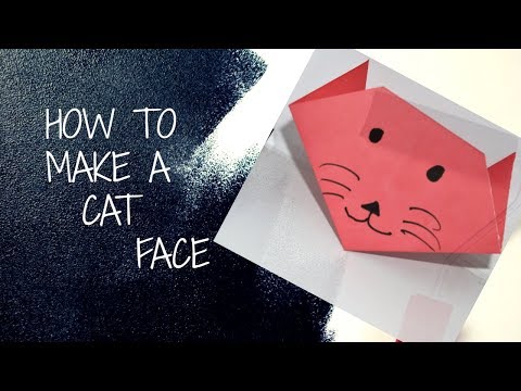 HOW TO MAKE AN ORIGAMI CAT FACE | How to draw a cute kitten face | Origami animals | The V Zone