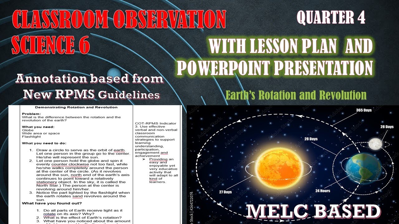 COT/ Lesson Plan and PPT Presentation / Science 6 /4th Quarter